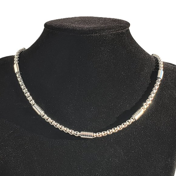 Accessories | 2 Mens 14k White Gold Chain Link Necklace 14 Karat Silver ...